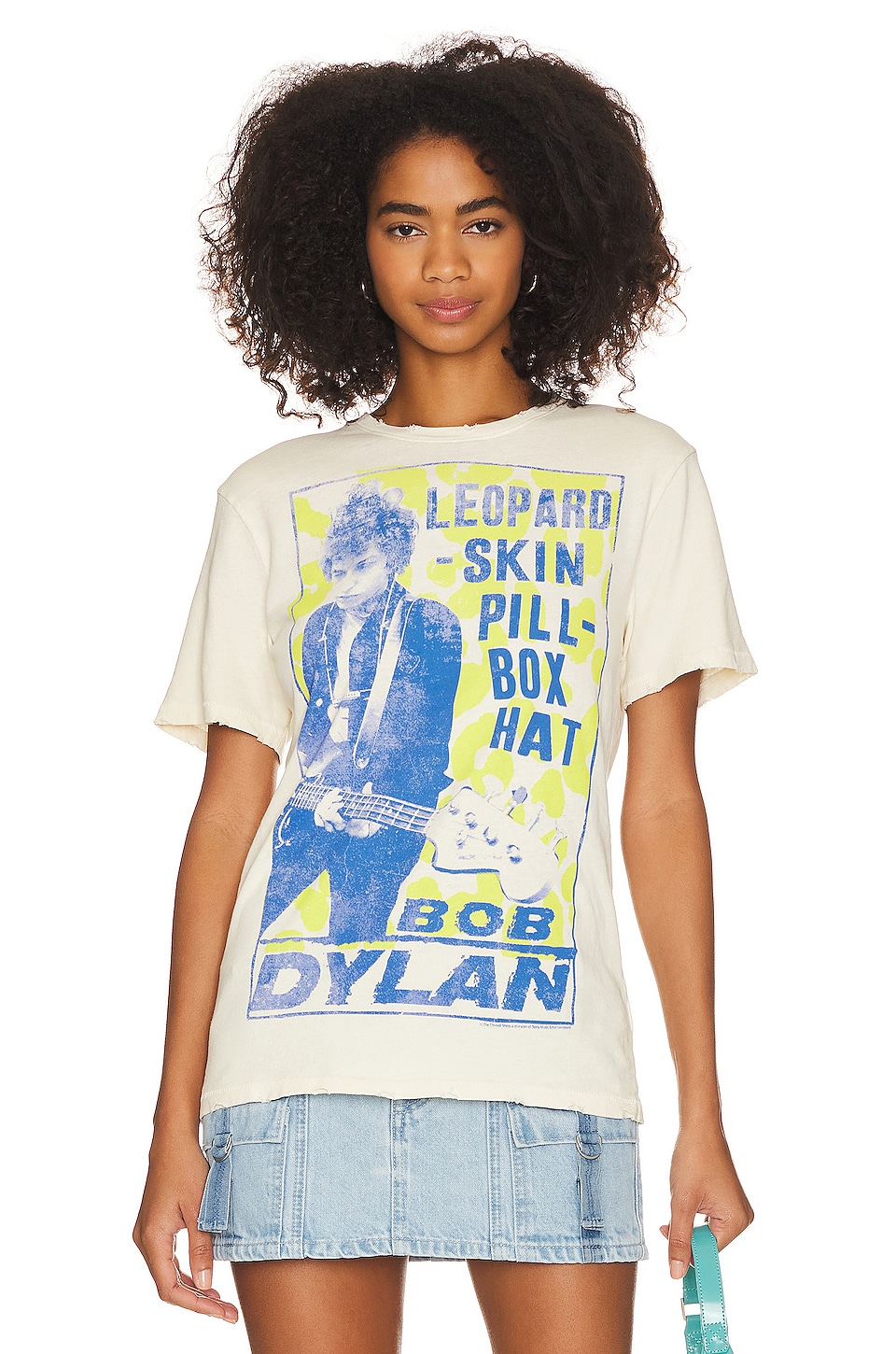 Junk Food Bob Dylan Leopard Skin Tee in Birch | REVOLVE