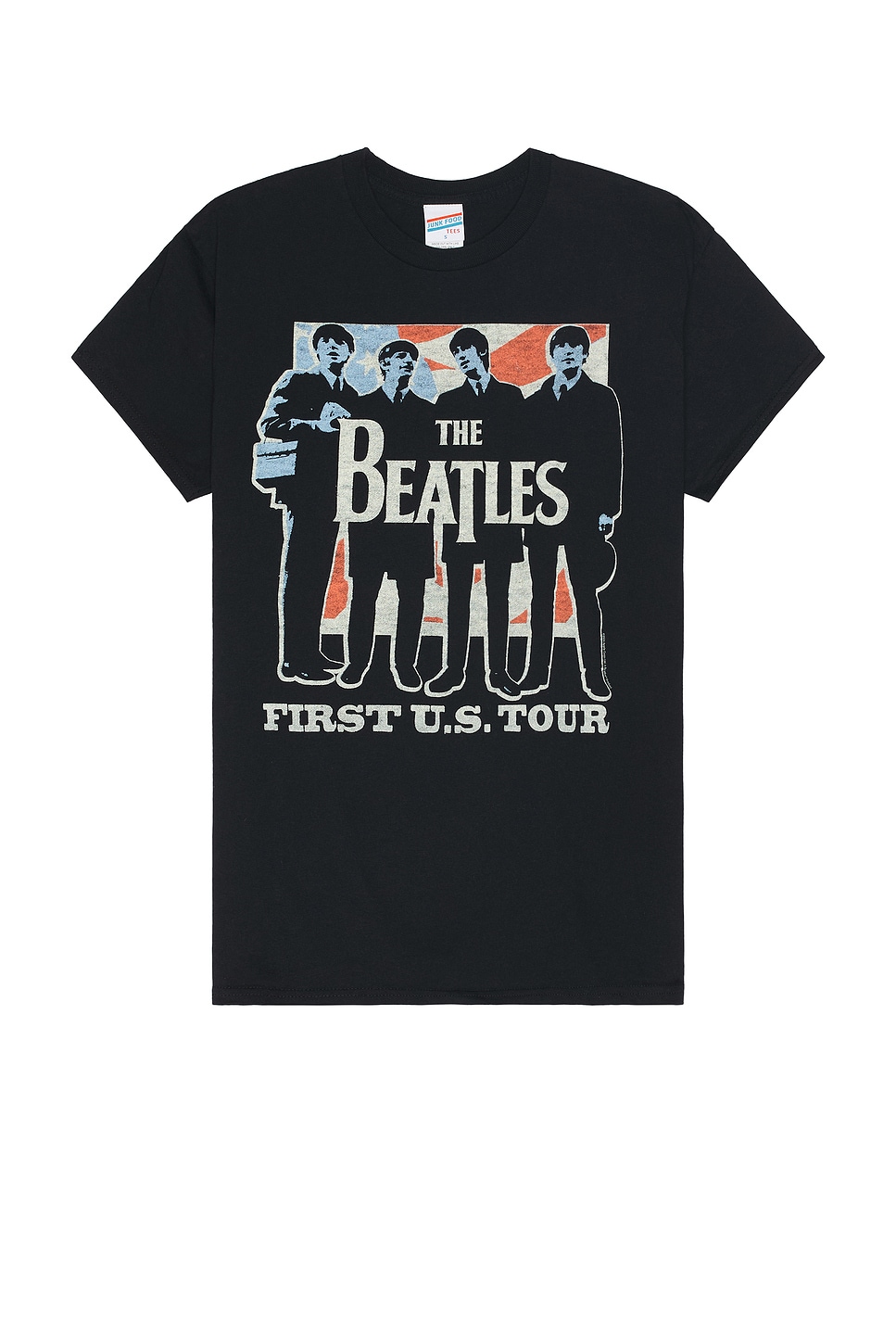 Junk Food The Beatles First U.S. Tour Tee in Black | REVOLVE
