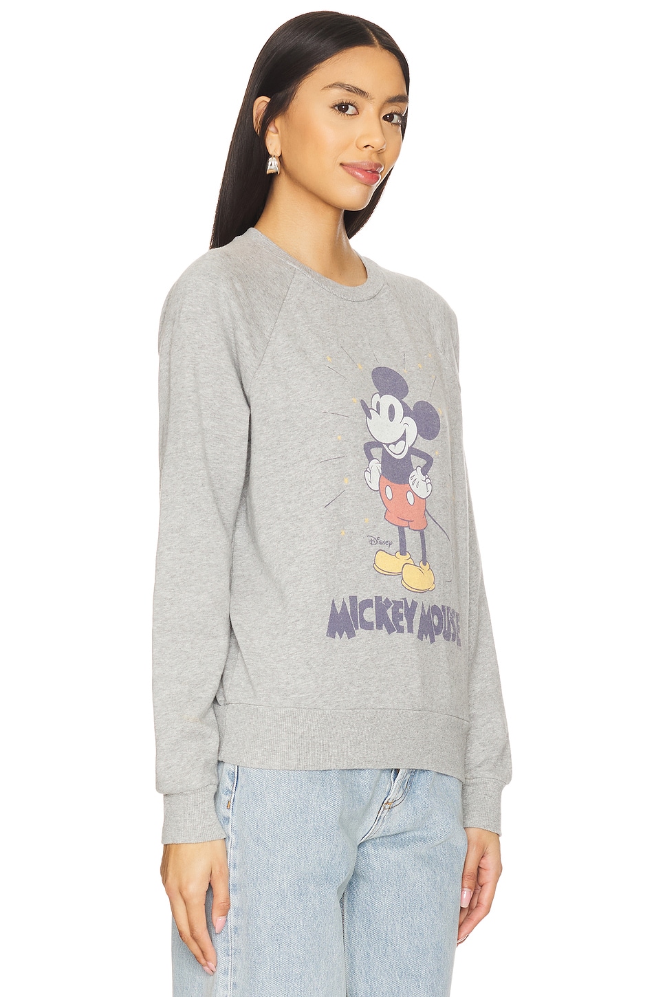 Junk Food Mickey Mouse Vintage Crew in Heather Grey | REVOLVE