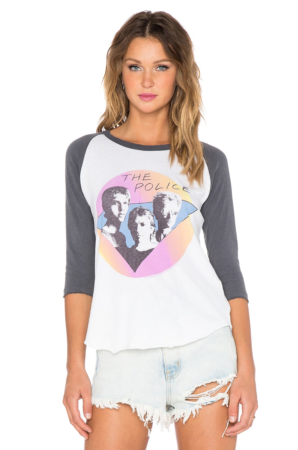 Junk Food The Police Tee in Electric White & Jet Black | REVOLVE