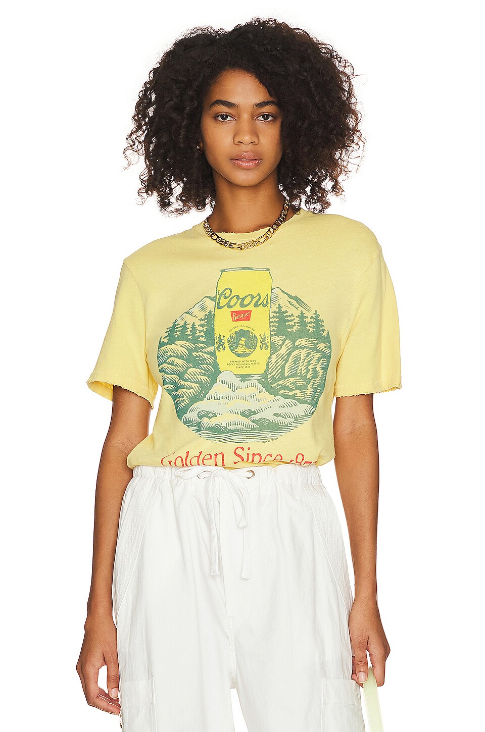 Junk Food Coors Golden Since 1873 Tee in Misted Yellow | REVOLVE