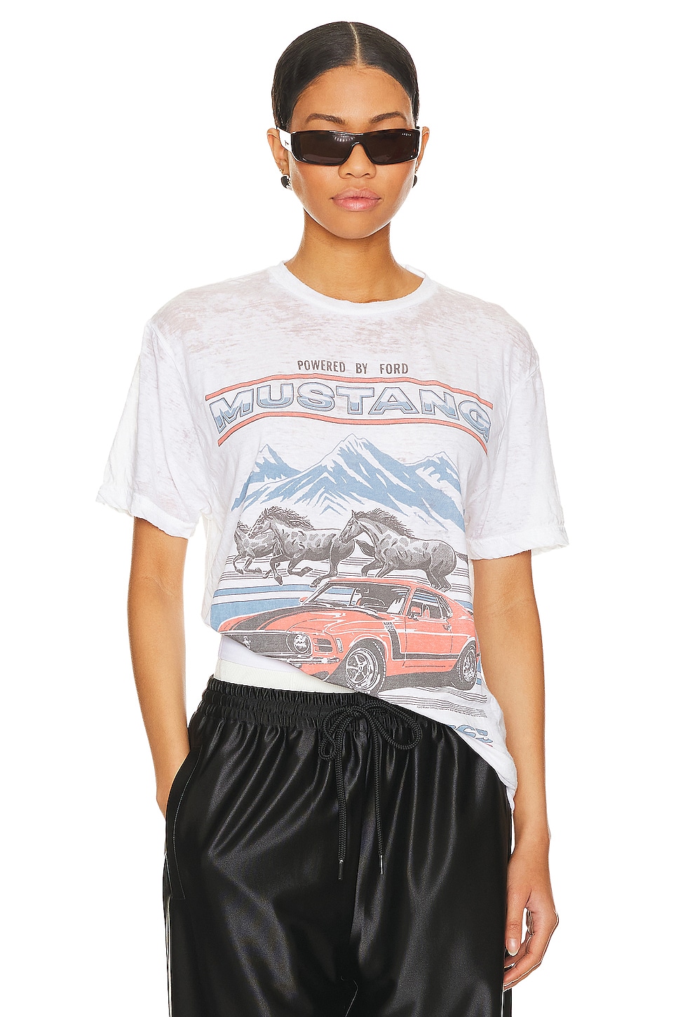 Junk Food Boss 302 Tee in White Burnout | REVOLVE