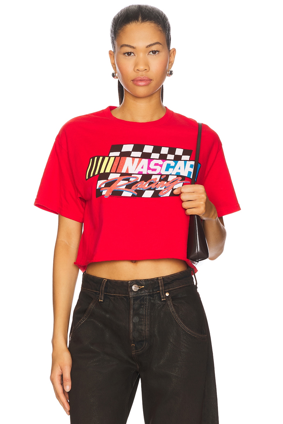 Junk Food Nascar Racing Crop Tee in Red | REVOLVE