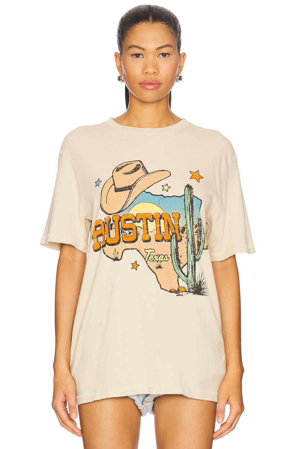 Junk Food Austin Texas Tee in Camel | REVOLVE