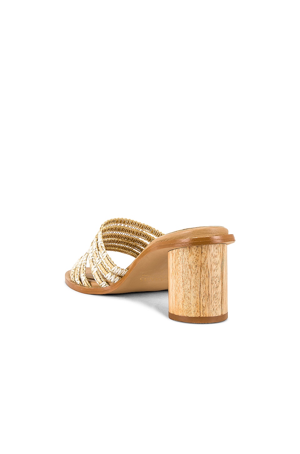 Kaanas Setar Strap Wooden Heel in Natural | REVOLVE