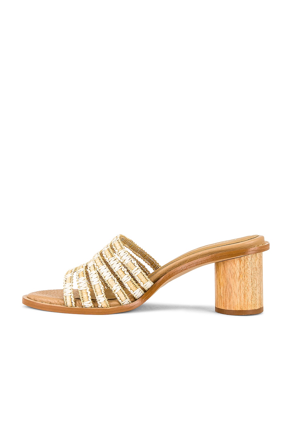 Kaanas Setar Strap Wooden Heel in Natural | REVOLVE
