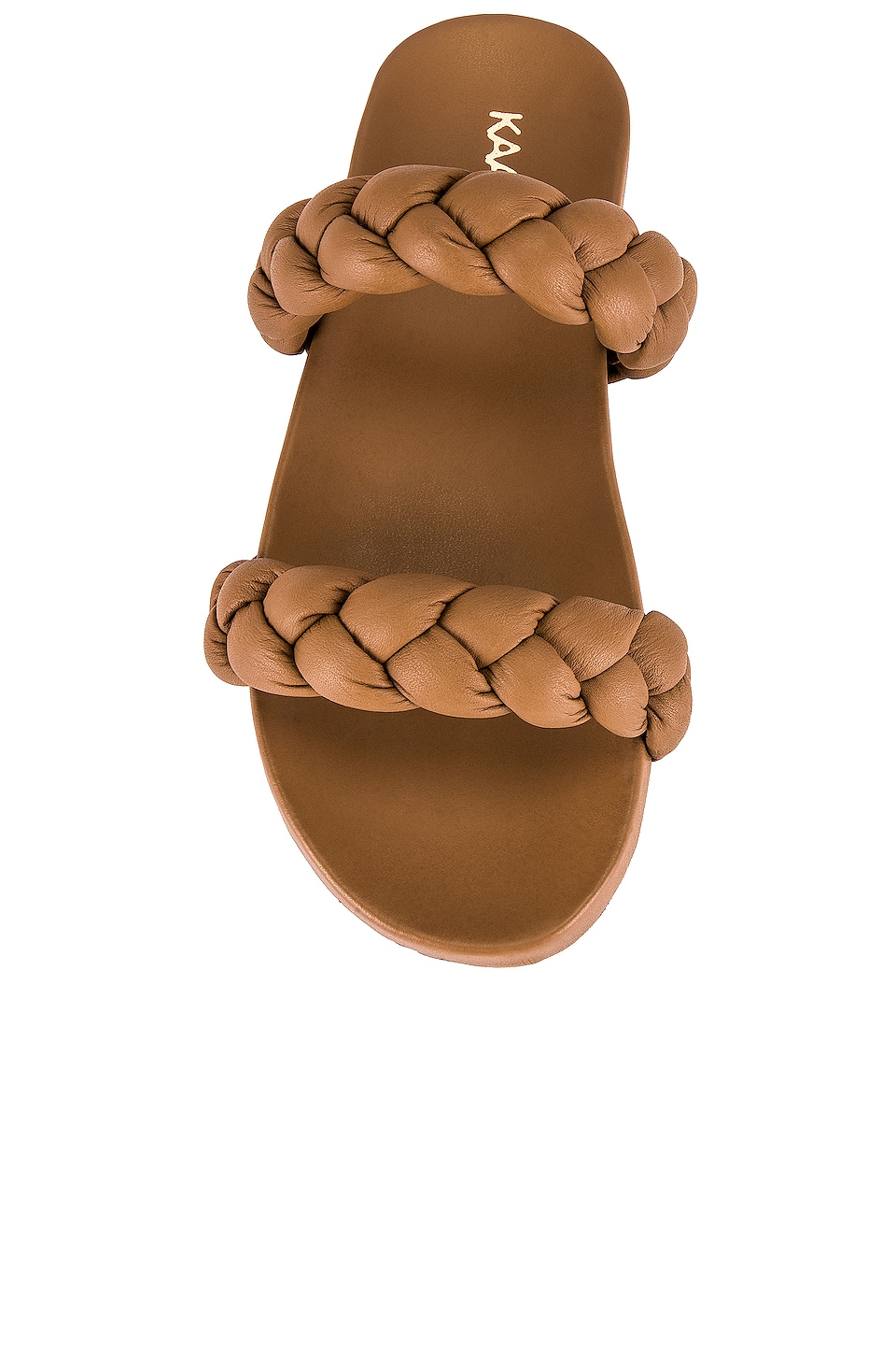 Kaanas Coco Chunky Braided Pool Slide in Coffee | REVOLVE