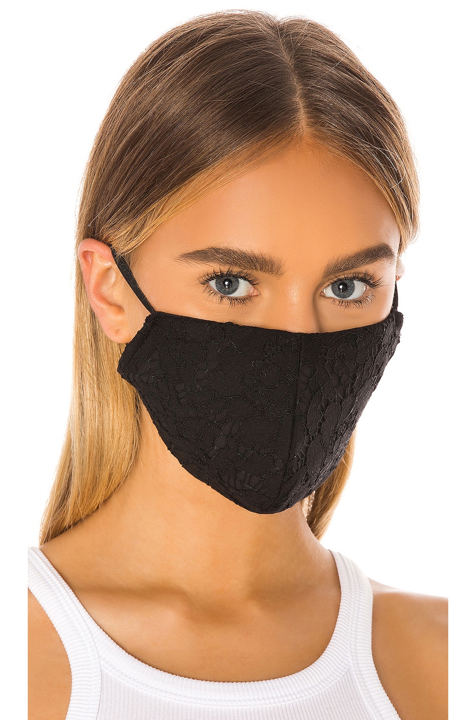 Karina Grimaldi Maggie Lace Face Mask in Black | REVOLVE