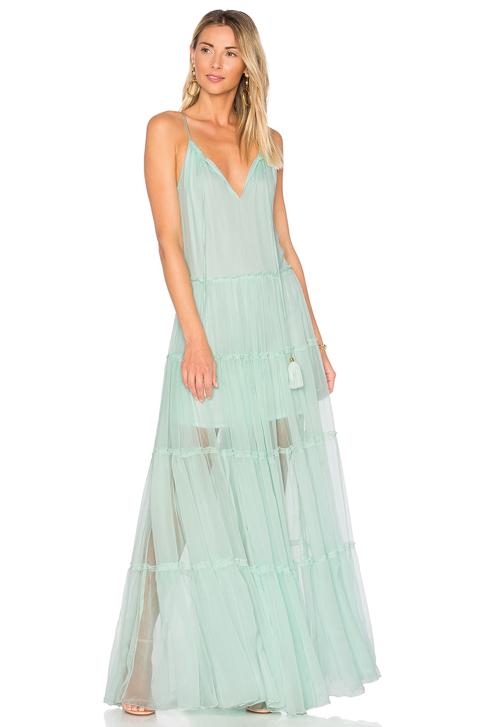 Karina Grimaldi Chloe Maxi Dress in Mint | REVOLVE