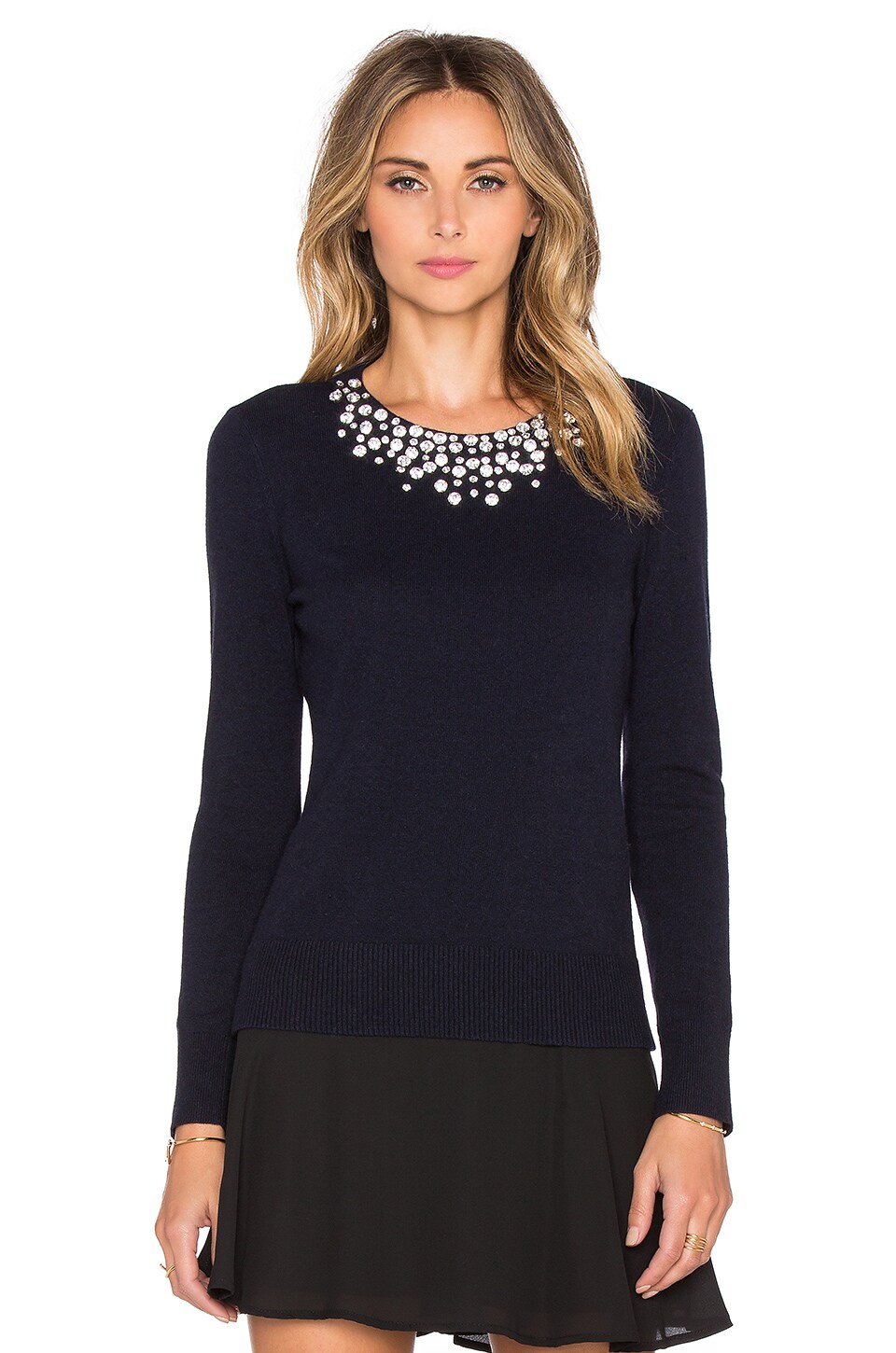 kate spade new york Embellished Sweater in Ink | REVOLVE