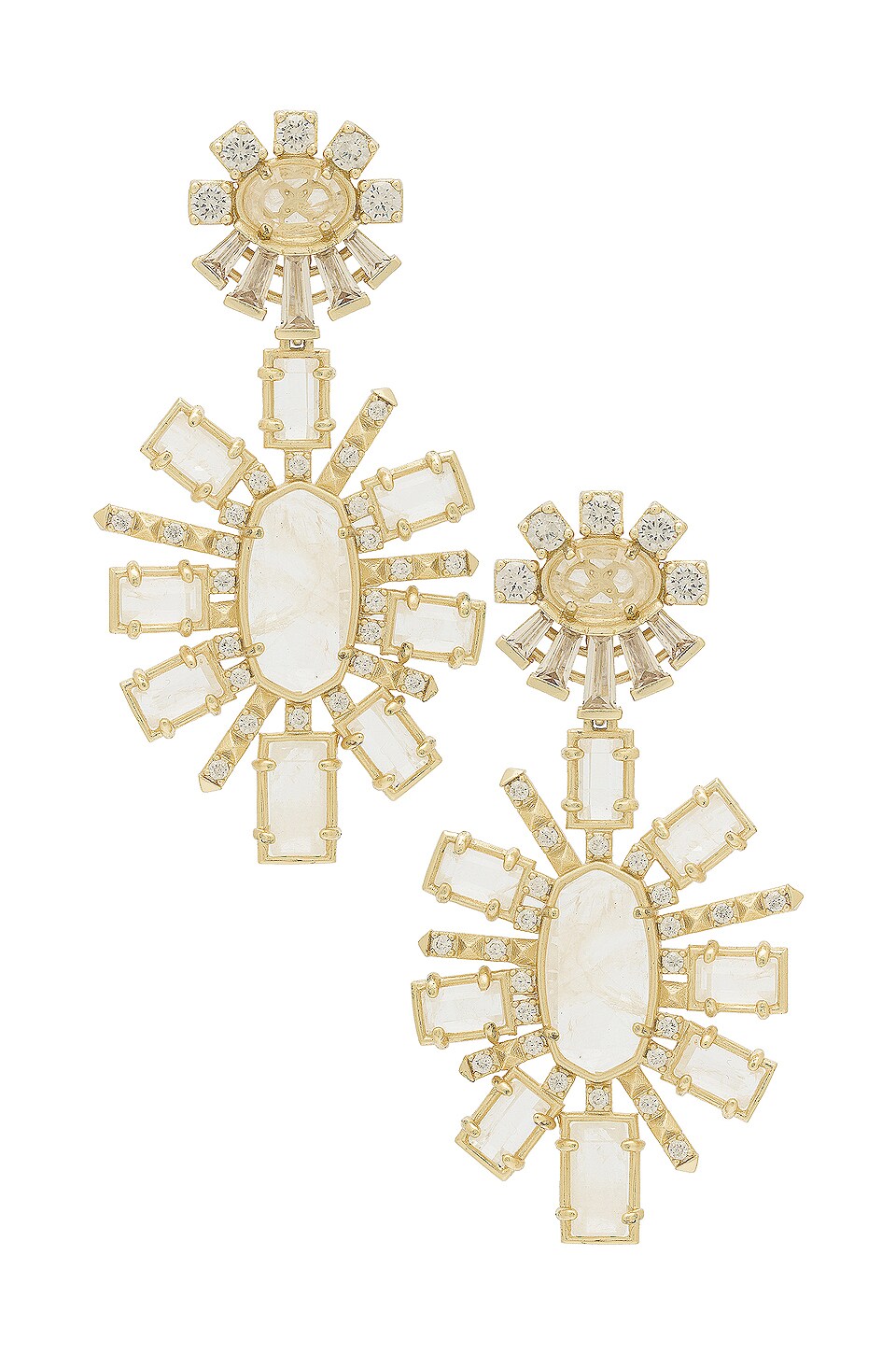 Kendra Scott Glenda Statement Earrings in Gold Rock Crystal | REVOLVE