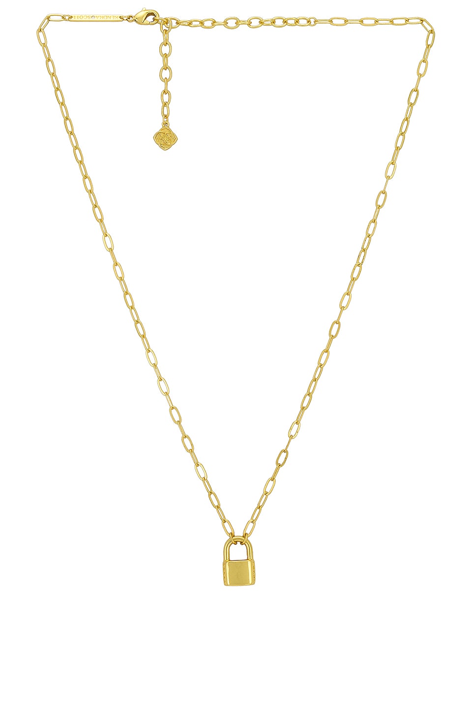 Kendra Scott Jess Small Lock Chain Necklace in Gold | REVOLVE