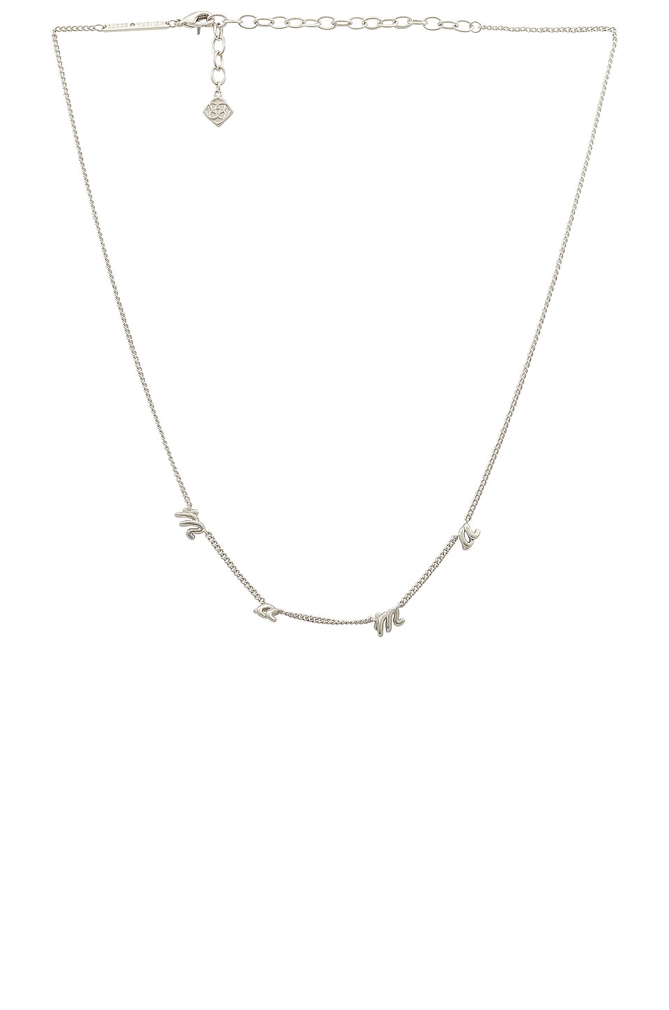 Kendra Scott Mama Script Strand Necklace in Silver | REVOLVE
