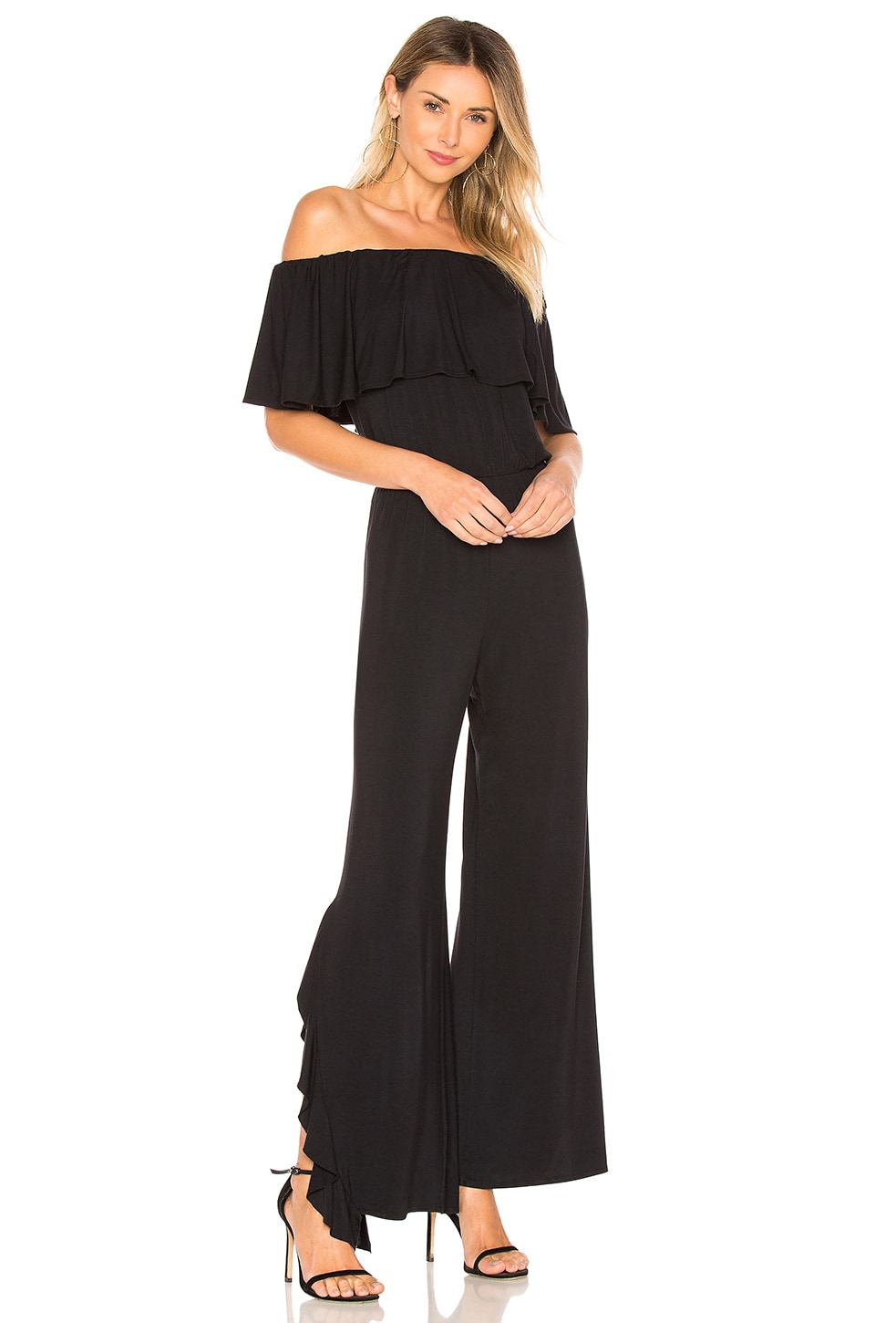 krisa Ruffle Jumpsuit in Black | REVOLVE