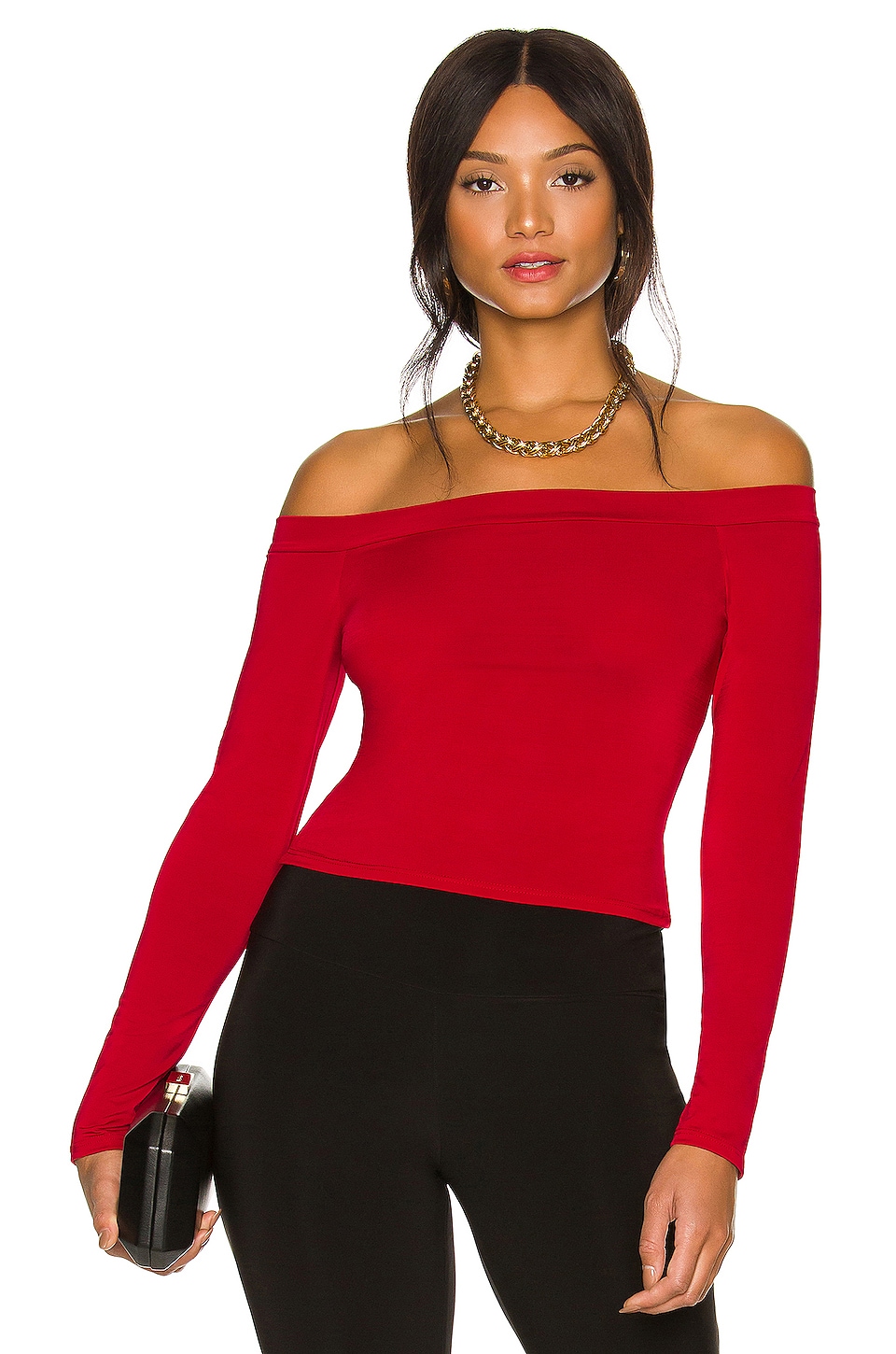 krisa Off Shoulder Top in Red | REVOLVE