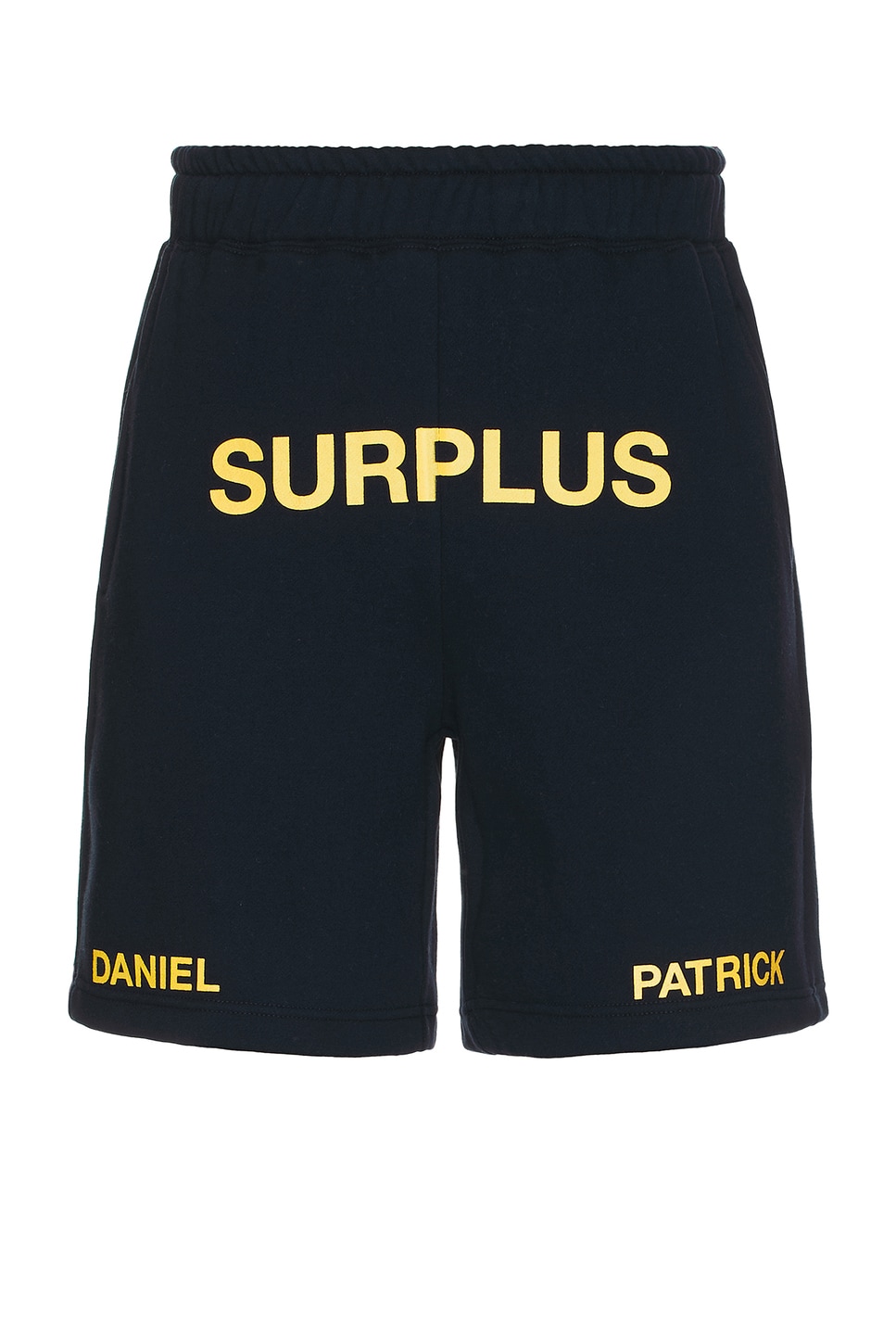 Daniel Patrick Surplus Logo Sweatshorts in Navy & Yellow | REVOLVE