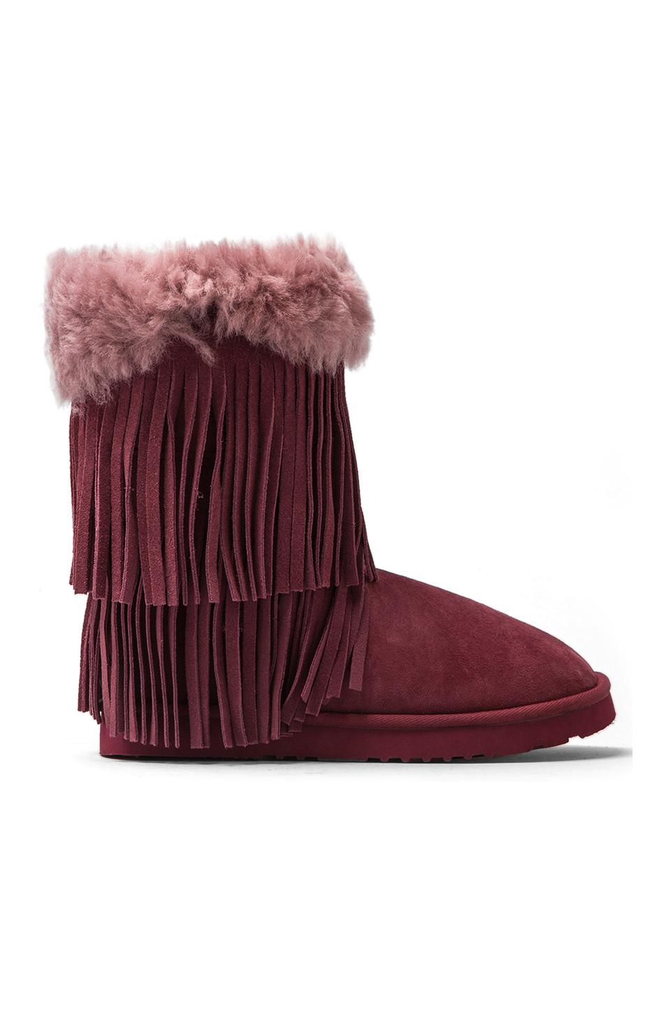 Koolaburra Haley II Boots with Twinface Sheepskin in Tawny Port | REVOLVE