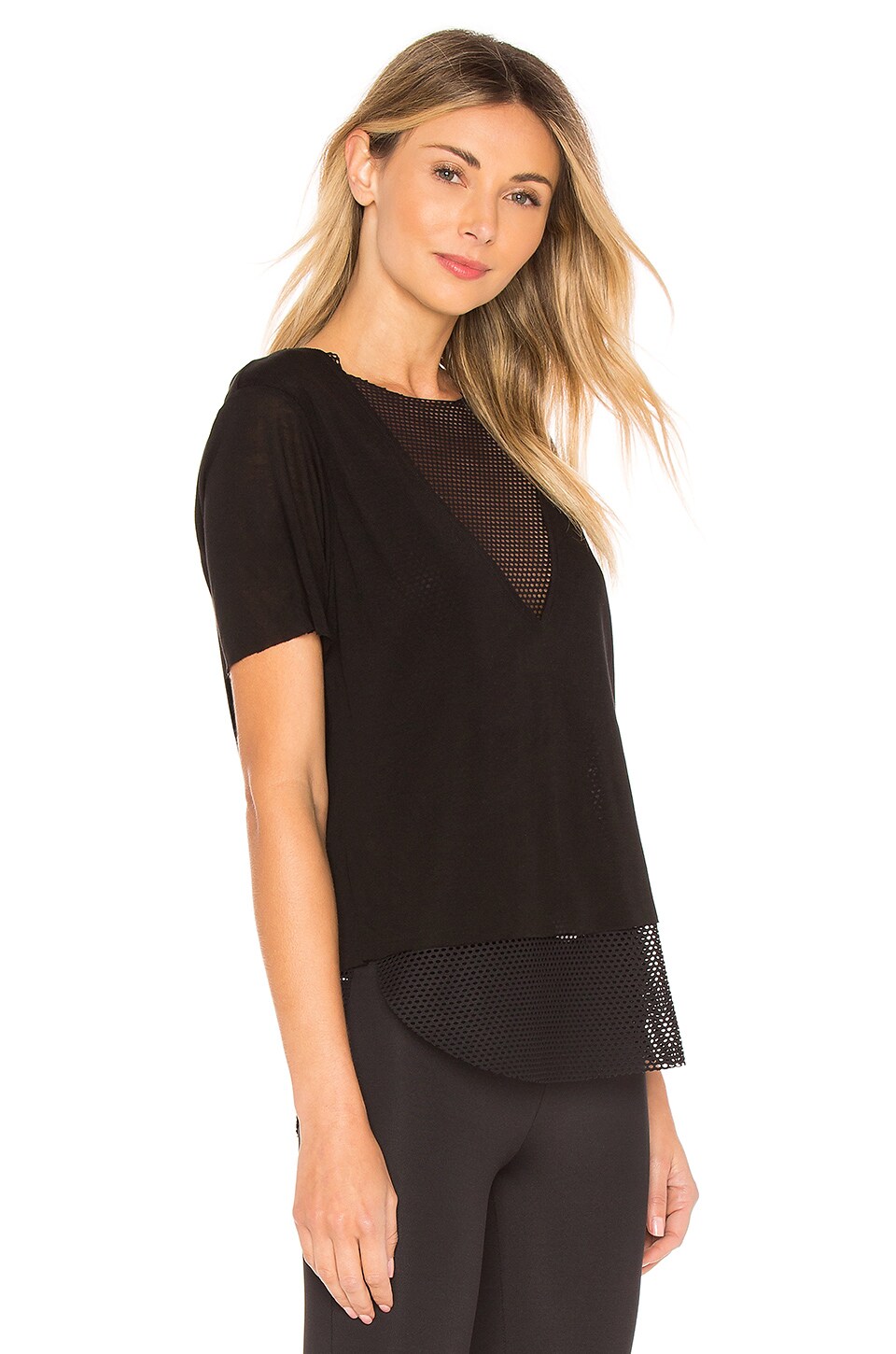 KORAL Double Layer Tee in Black | REVOLVE
