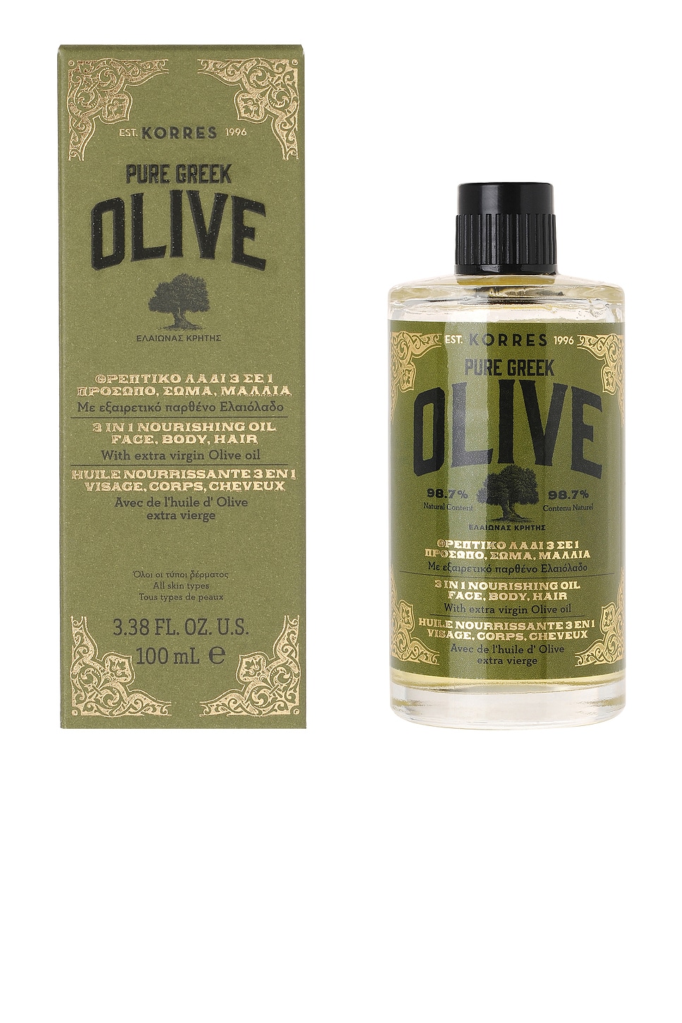 Korres Pure Greek Olive 3-in-1 Nourishing Oil | REVOLVE