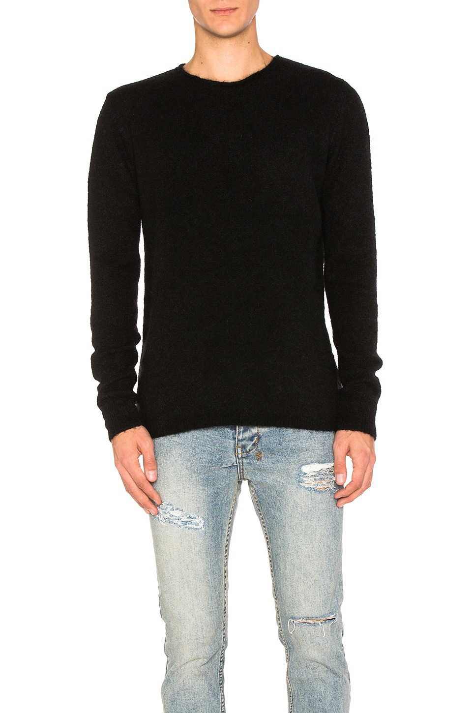 Ksubi Interpol Crew Knit Sweater in Black | REVOLVE