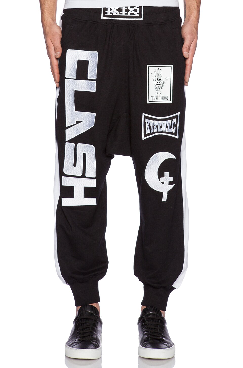 KTZ Trousers in Black & White Patches in Black White Patches | REVOLVE