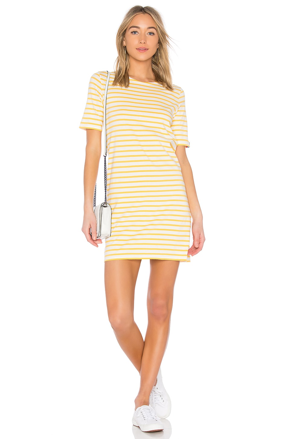 Kule The Tee Dress in Cream & Marigold | REVOLVE