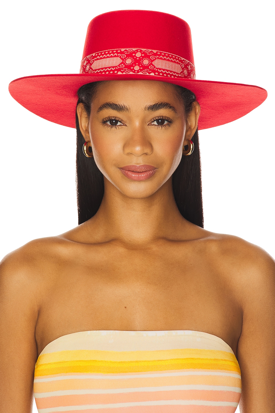 Lack of Color The Sierra Boater Hat in Ruby Red | REVOLVE