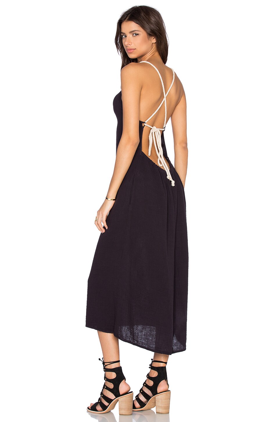 LACAUSA Rope Dress in Black | REVOLVE