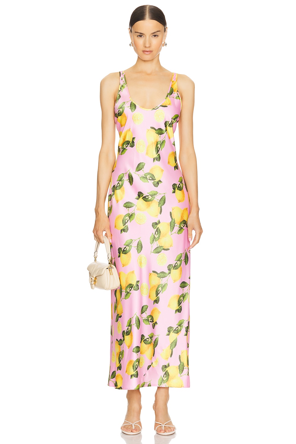 L'AGENCE Akiya Tank Dress in Cotton Candy in Cotton Candy Multi Lemon ...