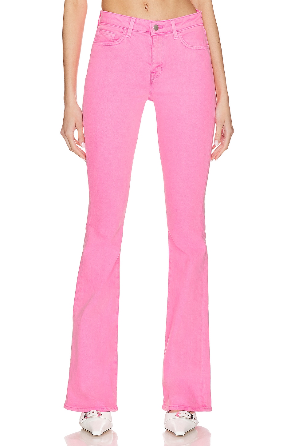 L'AGENCE Bell High Rise Flare Jeans in Sugar Plum Sherbet | REVOLVE