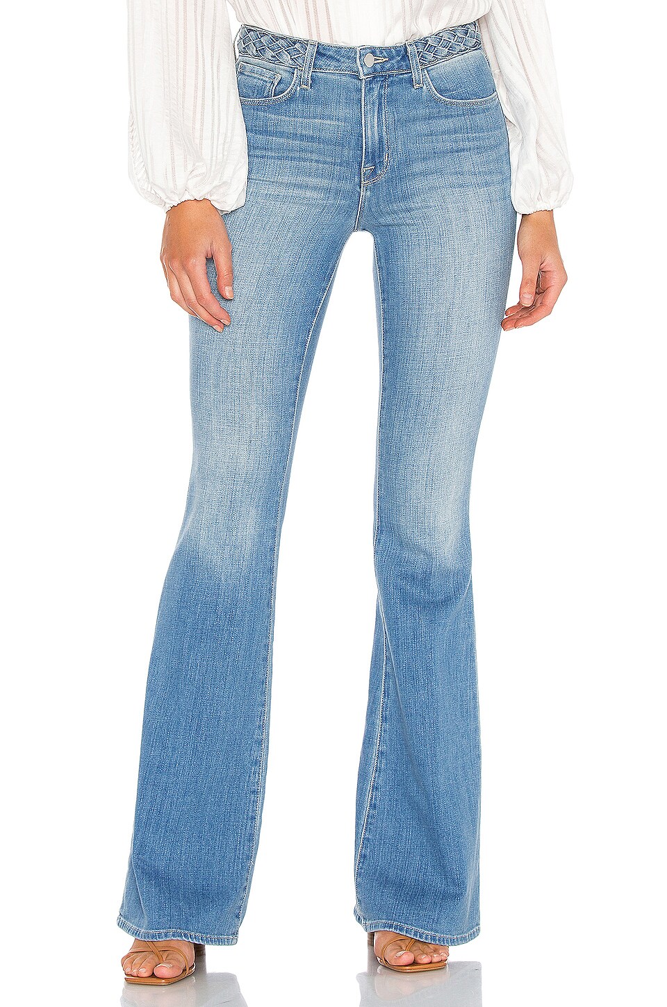 L'AGENCE Bell High Rise Flare Jean in Dorado | REVOLVE