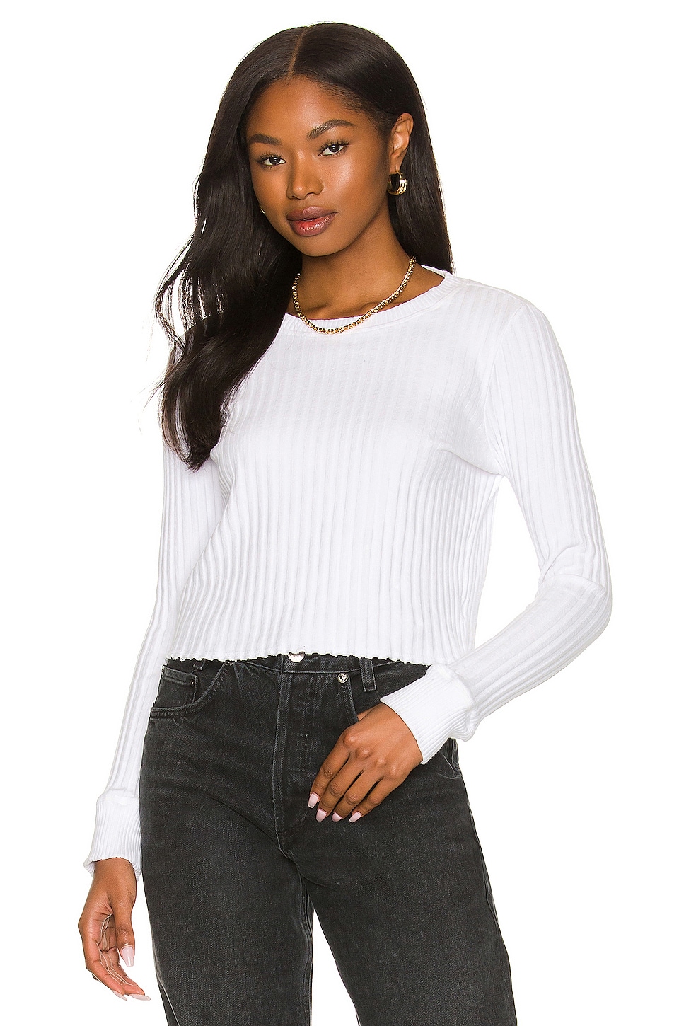 LA Made Davey Crop Tee in White | REVOLVE