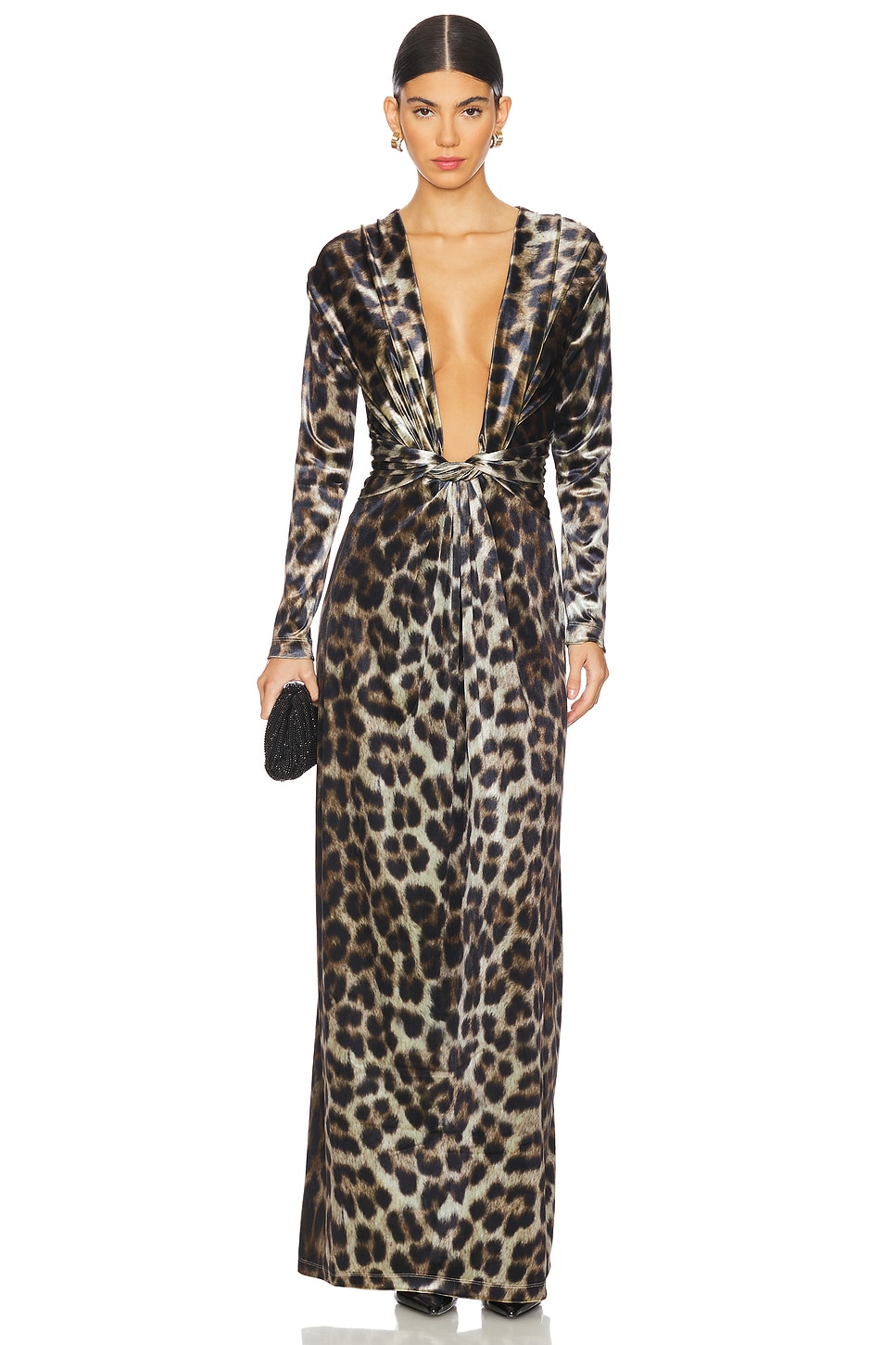 Leslie Amon Amanda Maxi Dress in Leopard | REVOLVE