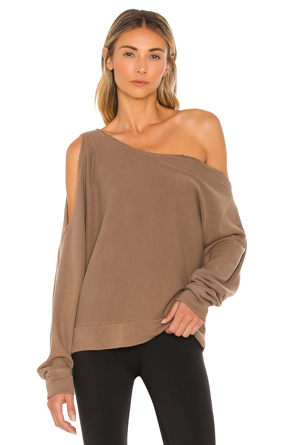 Lanston One Shoulder Pullover in Toast | REVOLVE