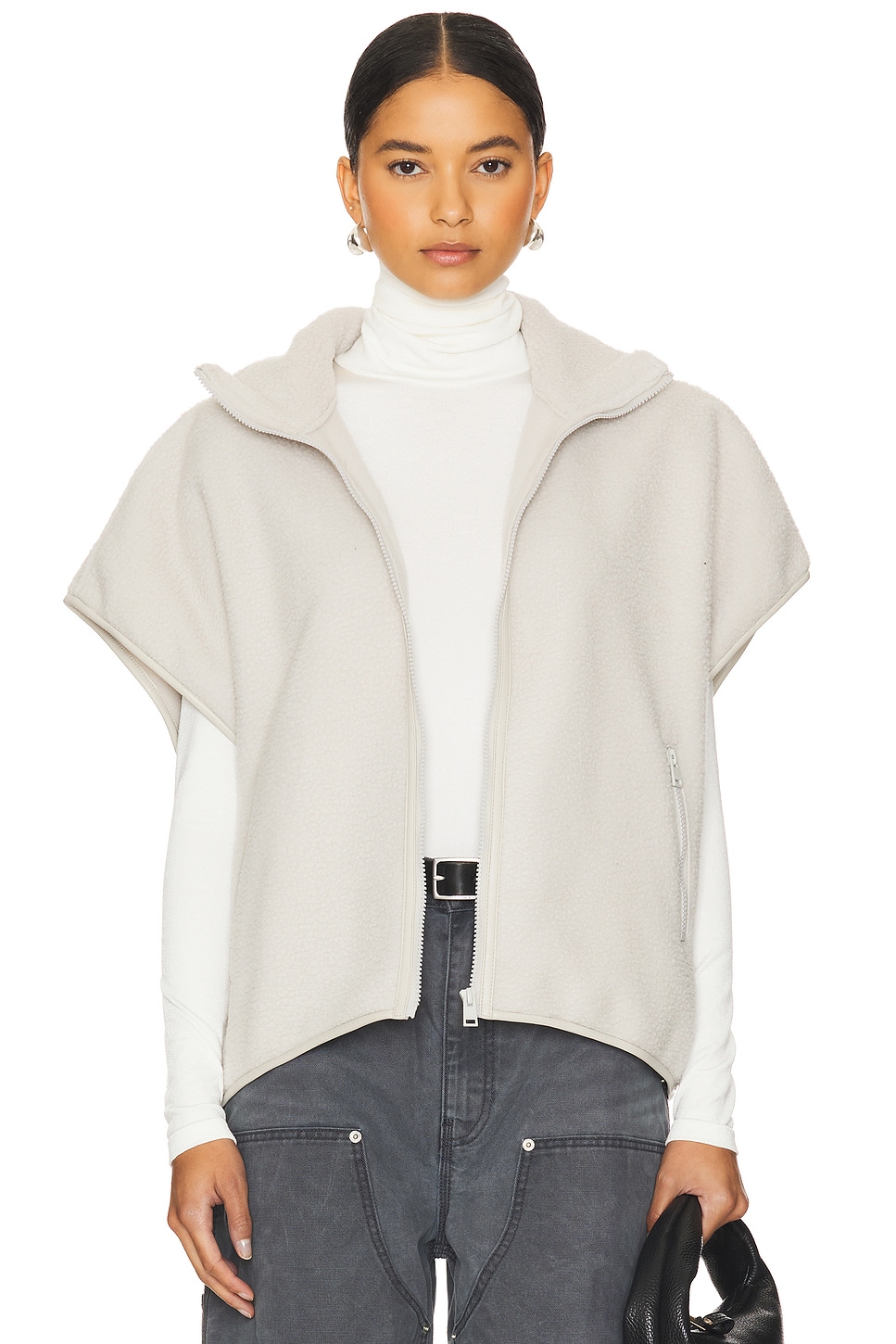 LAMARQUE Eudora Fleece Vest in Light Grey | REVOLVE