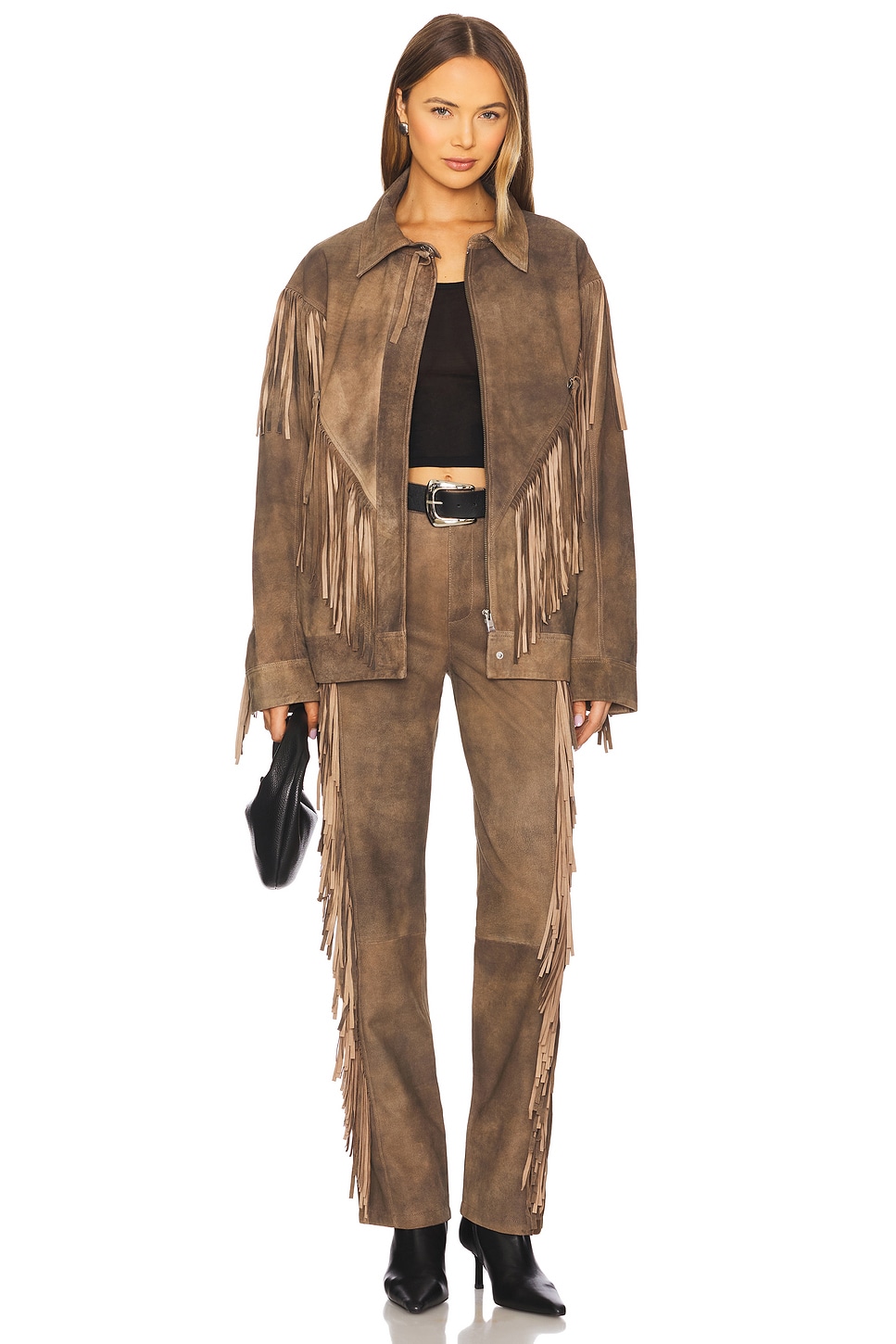 LAMARQUE x REVOLVE Arizona Jacket in Distressed Tan | REVOLVE