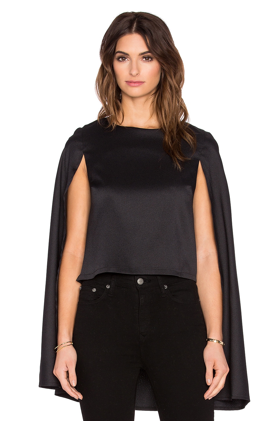 Lavish Alice Cape Top in Black | REVOLVE