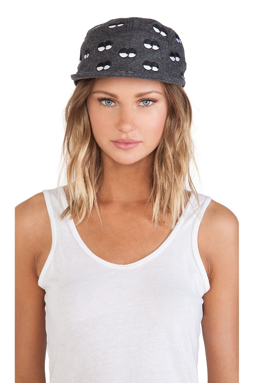 Lazy Oaf Eye Eye Cap in Grey | REVOLVE