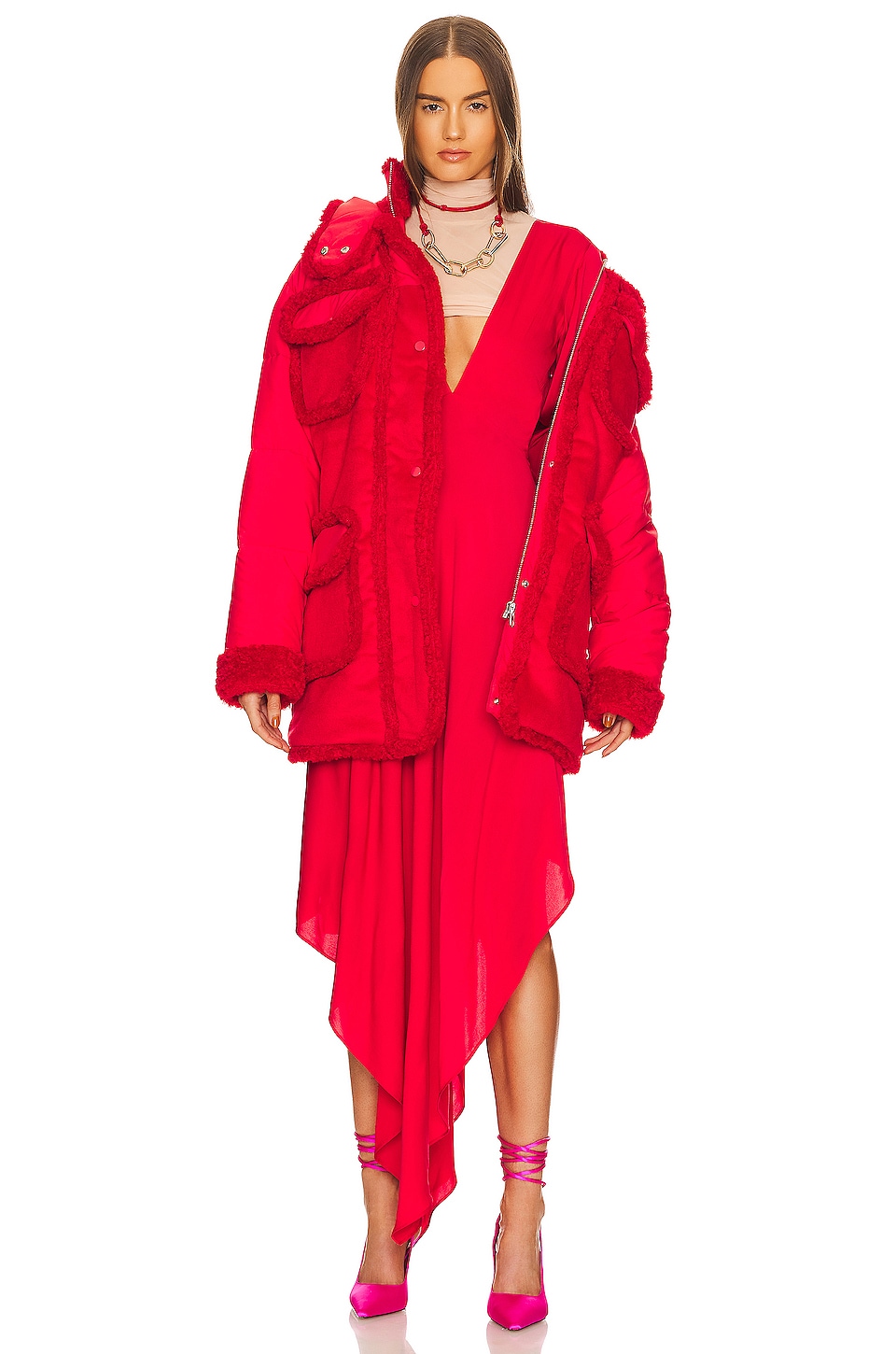 L'Academie Leda Maxi Dress in Bright Red | REVOLVE