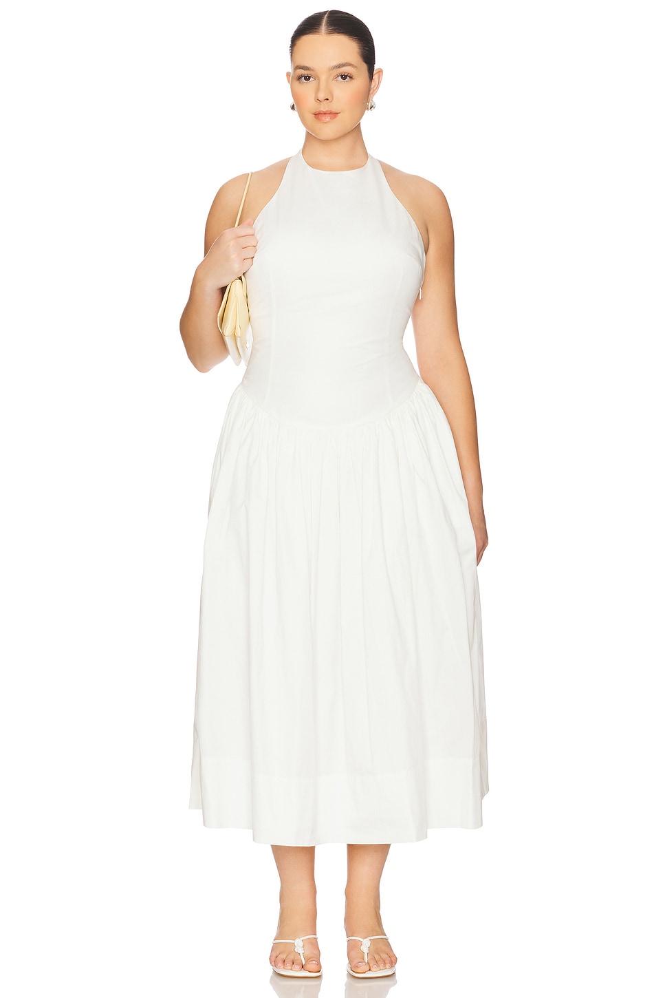 L'Academie Akiri Midi Dress in White | REVOLVE
