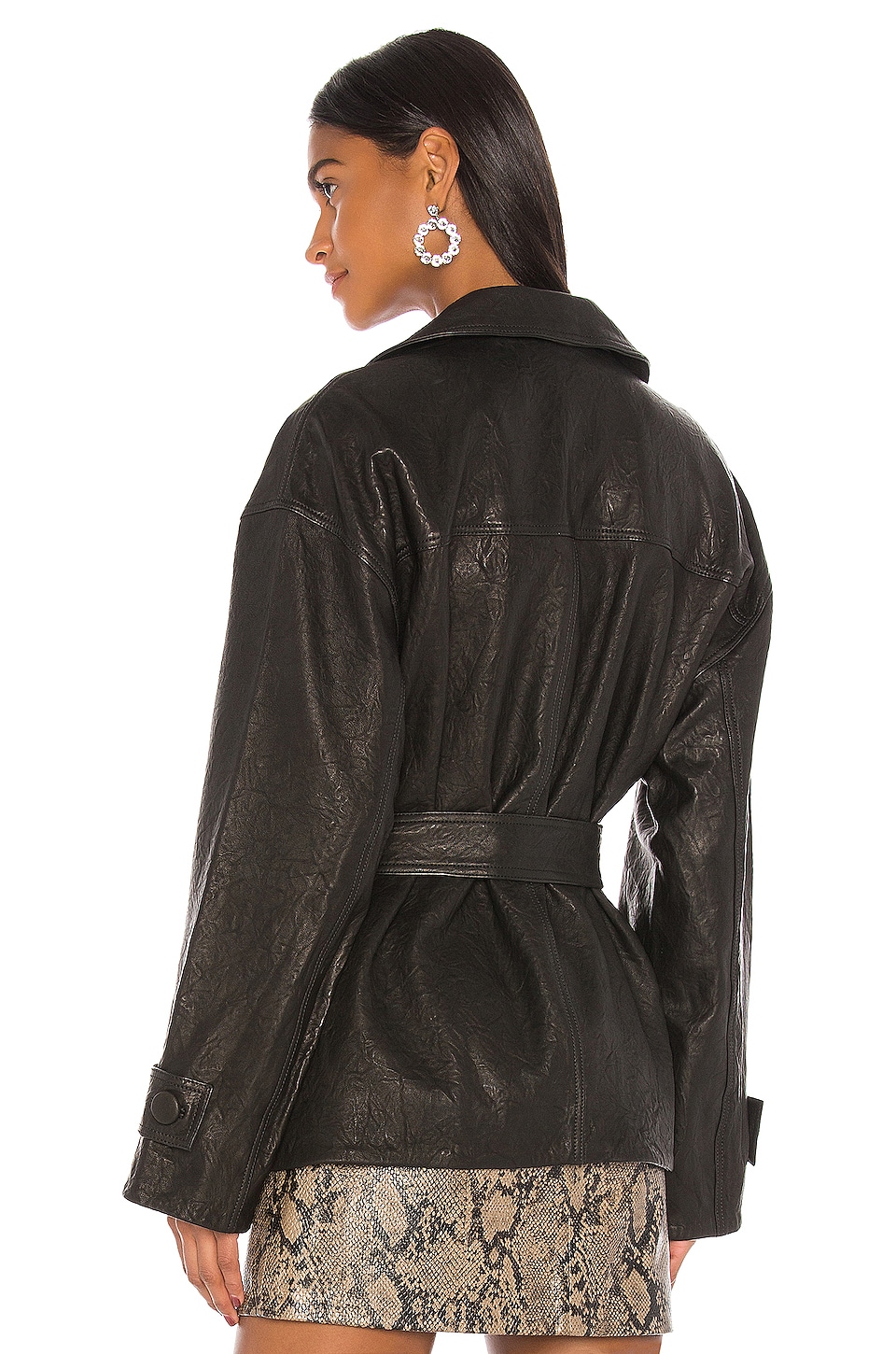 L'Academie Moises Leather Jacket in Black | REVOLVE