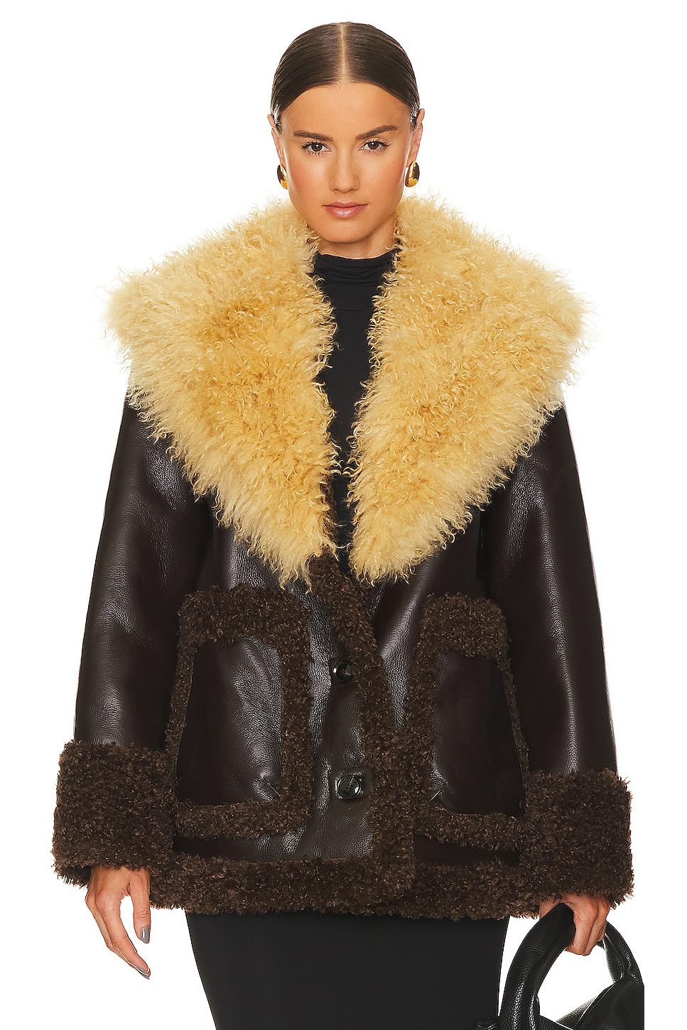 L'Academie x Bridget Rohena Jacket in Brown & Tan | REVOLVE