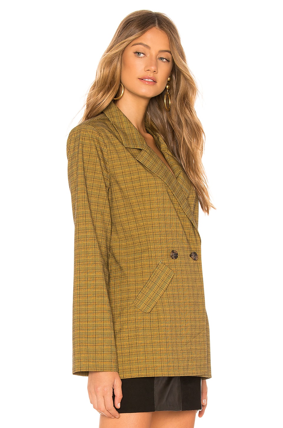 L'Academie The Hanna Jacket in Yellow Plaid | REVOLVE