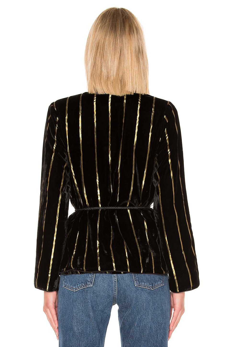 L'Academie The Morgan Jacket in Black & Gold | REVOLVE