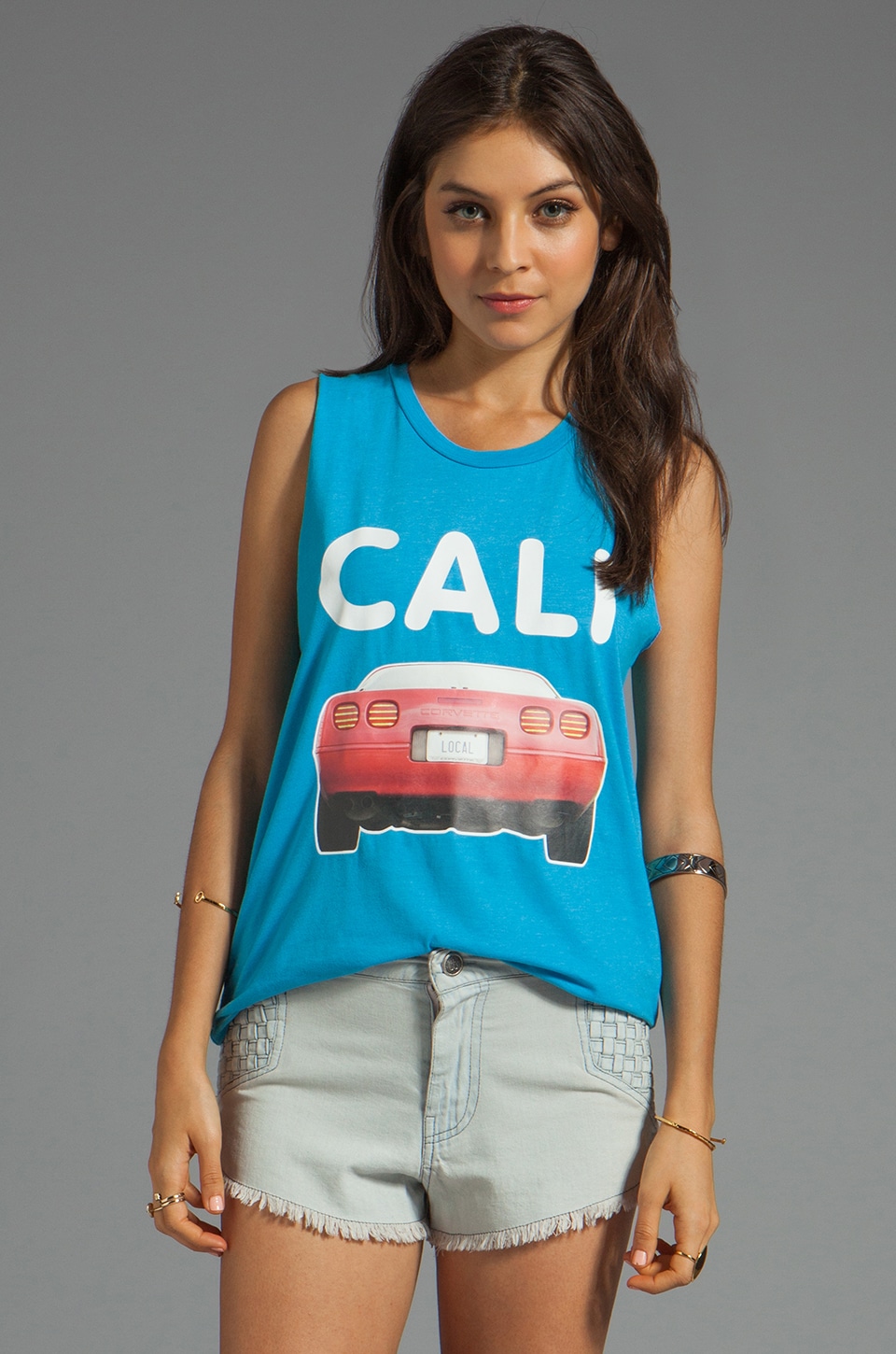 Local Celebrity Cali Muscle Tee in Pool Blue | REVOLVE
