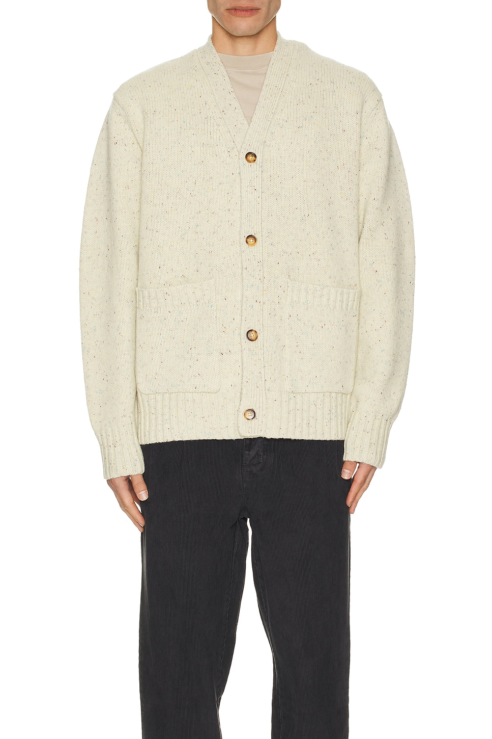 Les Deux Gary Fleck Wool Cardigan in Light Sand | REVOLVE