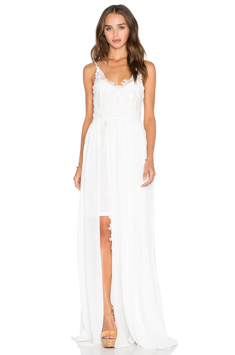 Line & Dot Azure Maxi Dress in White | REVOLVE
