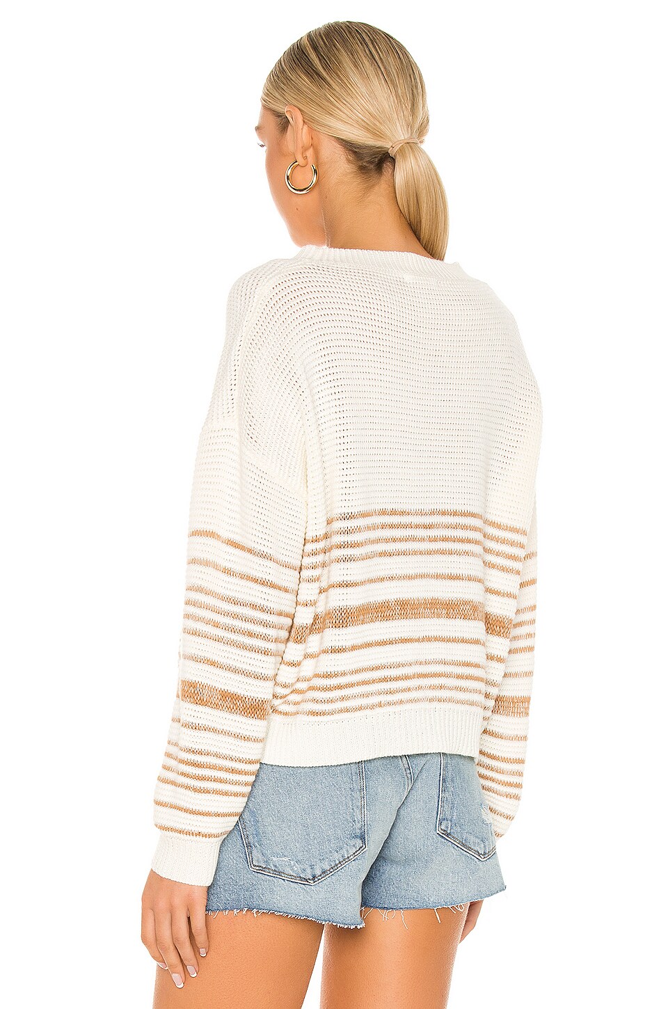 Line & Dot Lucy Sweater in Ivory & Taupe | REVOLVE