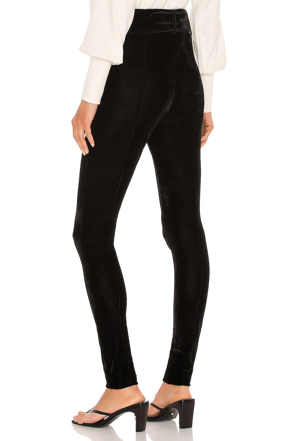 Line & Dot Kris Velvet Belted Pant in Black | REVOLVE