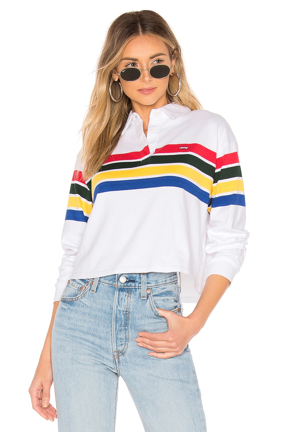 LEVI'S Rugby Tee in Westley White & Ground | REVOLVE